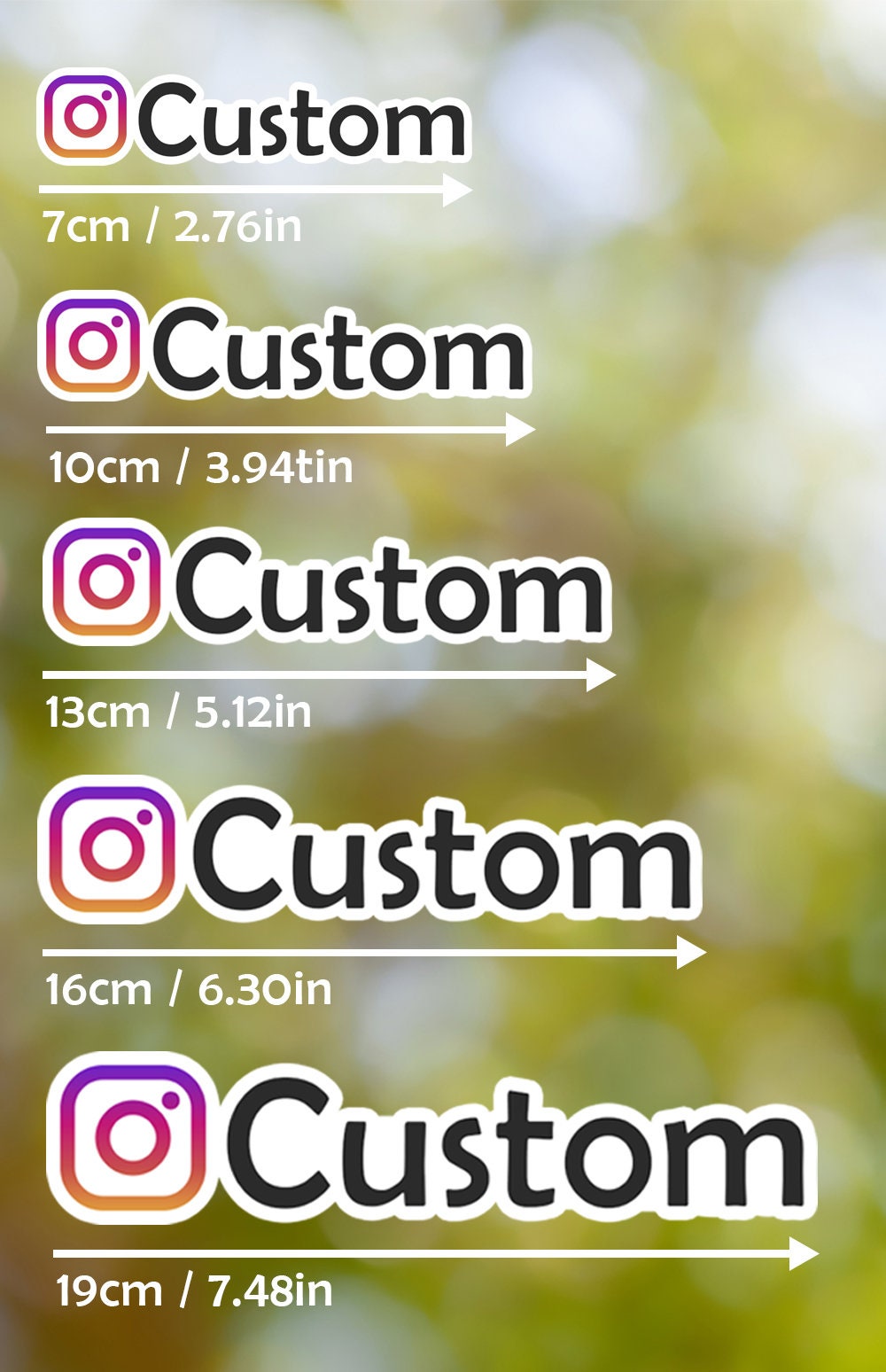 Custom Instagram Sticker Personalised Instagram Sticker - Etsy
