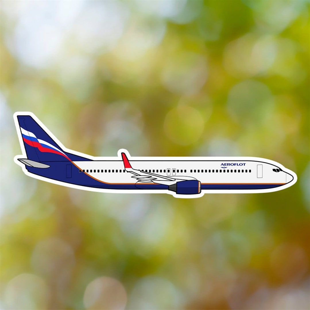 Boeing 737 Sticker, Aeroflot Airplane Sticker Waterproof for Suitcase ...