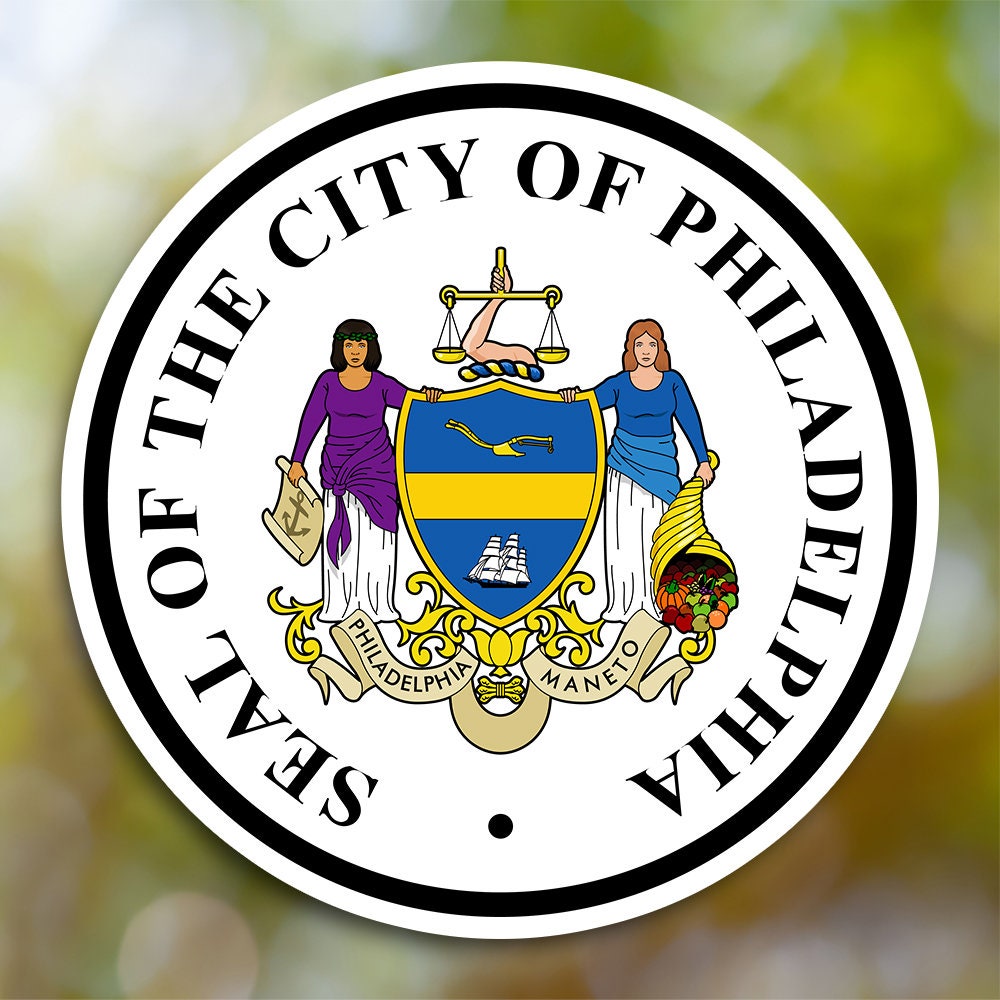 Philadelphia Sticker, City Sticker Vinyl Decal, for Laptop Car, Book ...