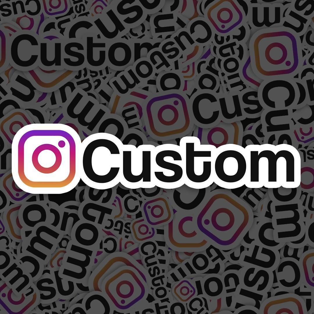 Custom Instagram Sticker | Personalised Instagram Sticker | Custom ...