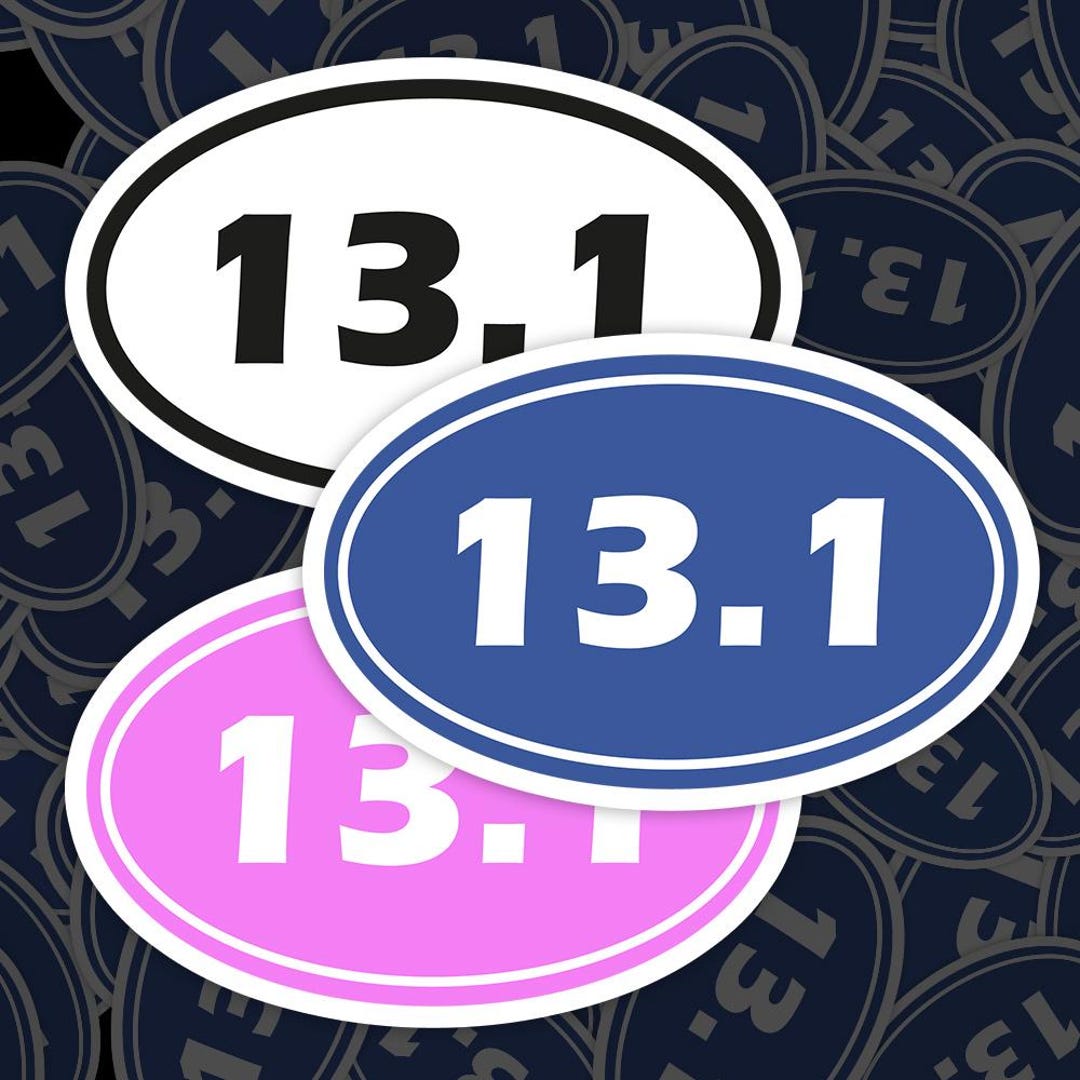 13.1 Half Marathon Sticker Vinyl Decal - Etsy