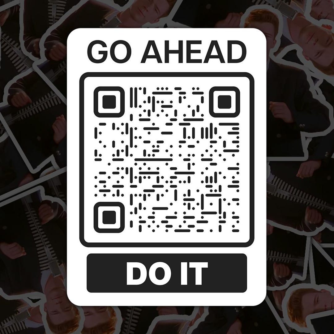 Rickroll QR Code Sticker Vinyl Decal, for Laptop Car, Book, Water ...