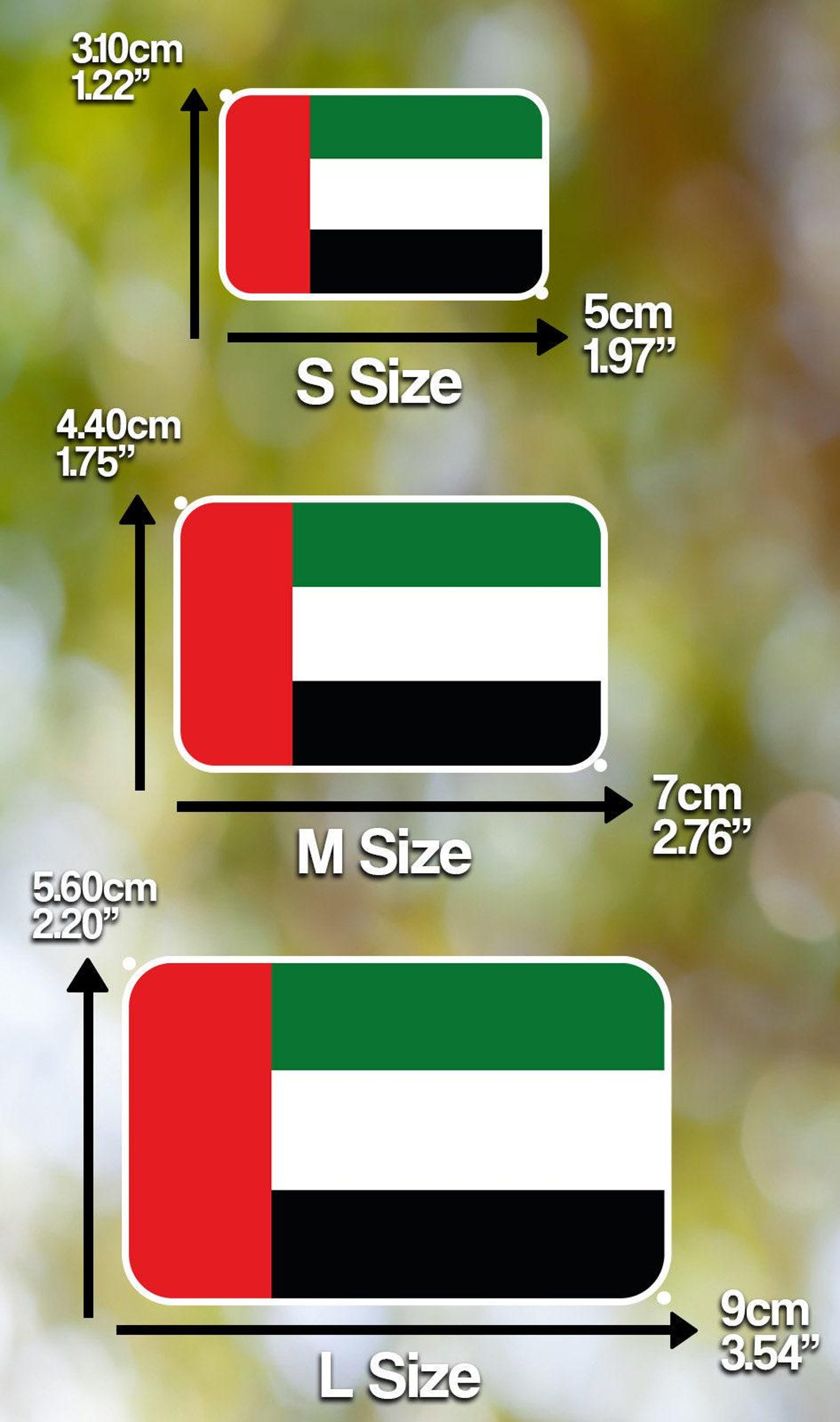 United Arab Emirates Sticker Geometric for Laptop, Car, Book, Water ...