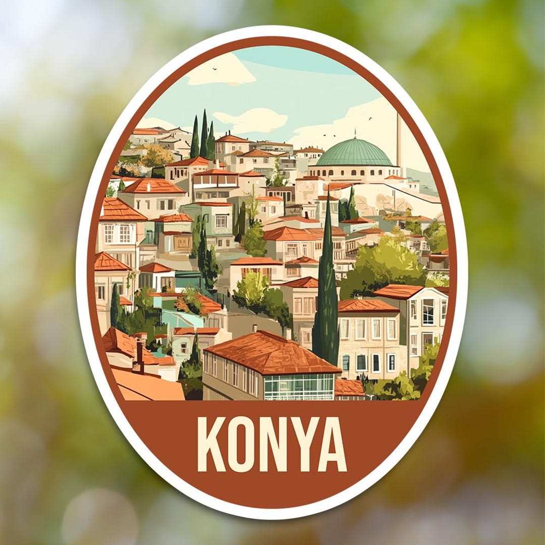 Konya Sticker, Konya Decal, for Laptop Car, Book, Water Bottle, Helmet ...