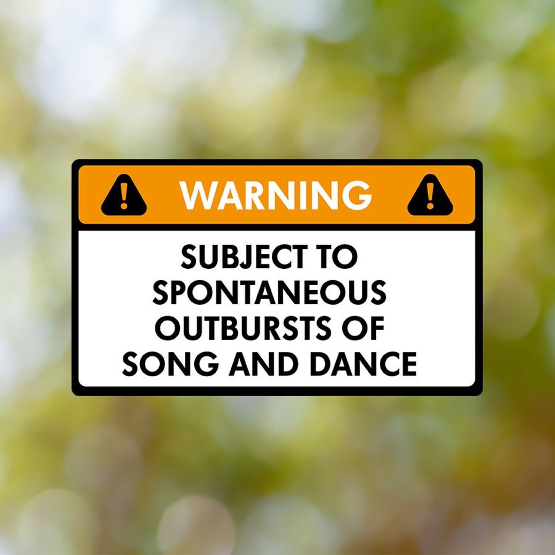 Warning Sign Meme Sticker, Vinyl Decal, for Laptop Car, Book, Water ...