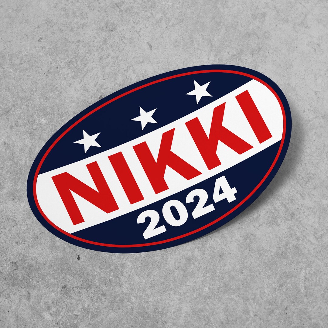 Nikki 2024, 2024 Presidential Election Sticker, Vinyl Decal, for Laptop ...