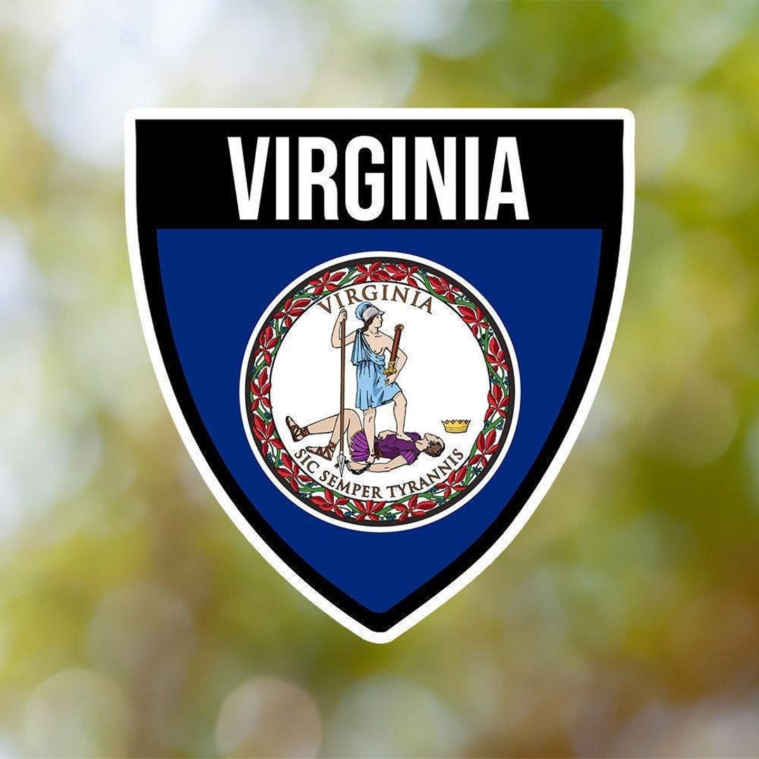 Virginia Sticker Shield Waterproof for Laptop, Car, Book, Water Bottle ...