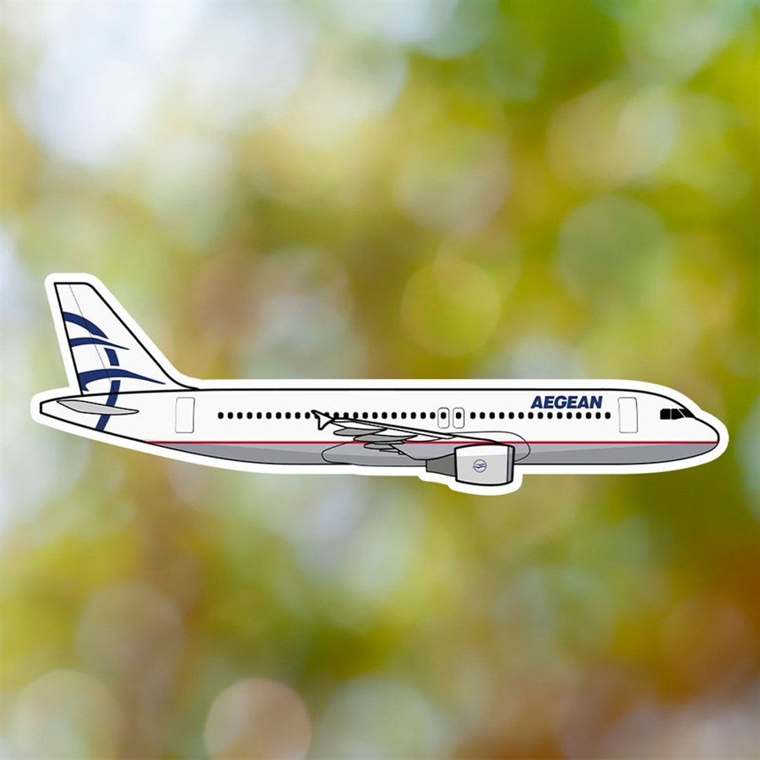 Airbus A320 Sticker, Aegean Airlines Airplane Sticker Waterproof for ...
