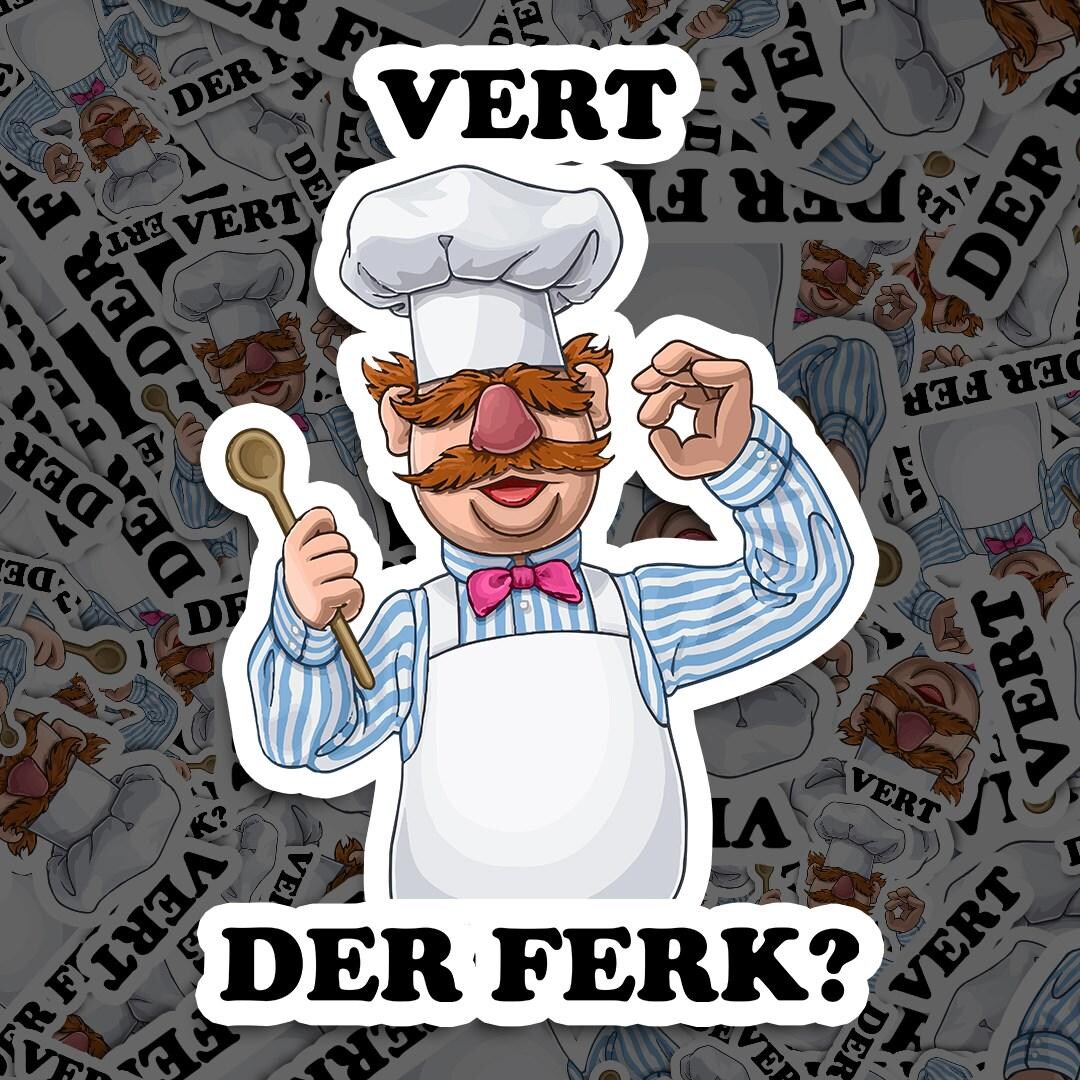 Vert Der Ferk Meme Sticker Waterproof, Vinyl Decal, for Laptop Car ...