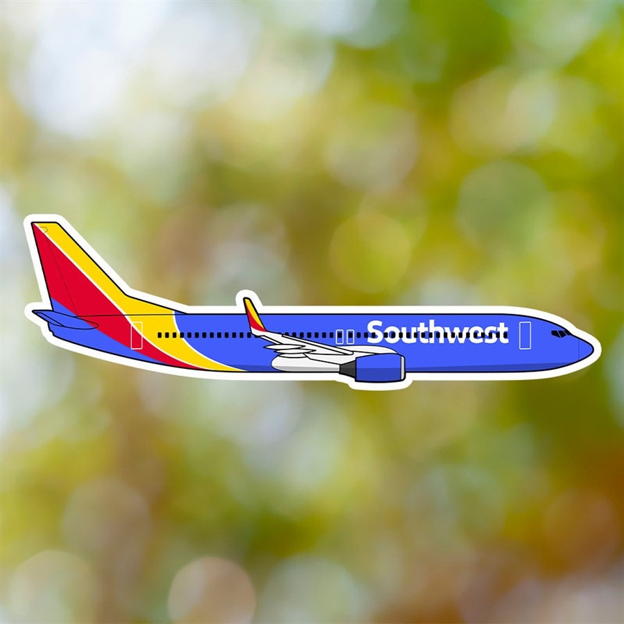 Boeing 737 Sticker, Southwest Airlines Airplane Sticker Waterproof for ...