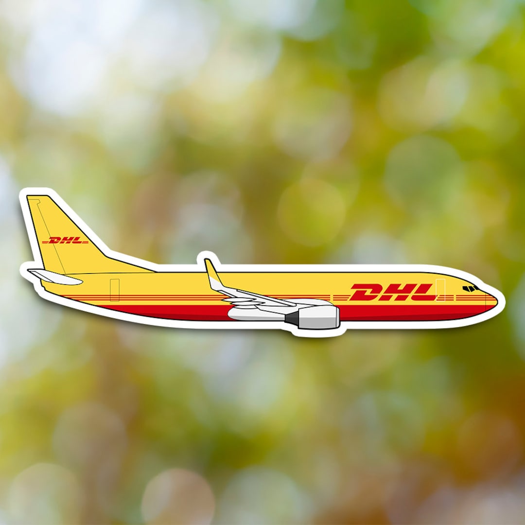 Boeing 737 Sticker, DHL Airplane Sticker Waterproof for Suitcase, Car ...
