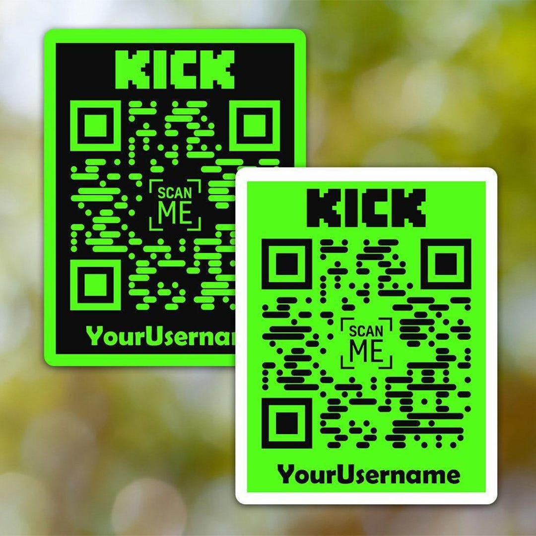 Custom Kick Sticker QR Code | Custom QR Code | Personalised Kick ...