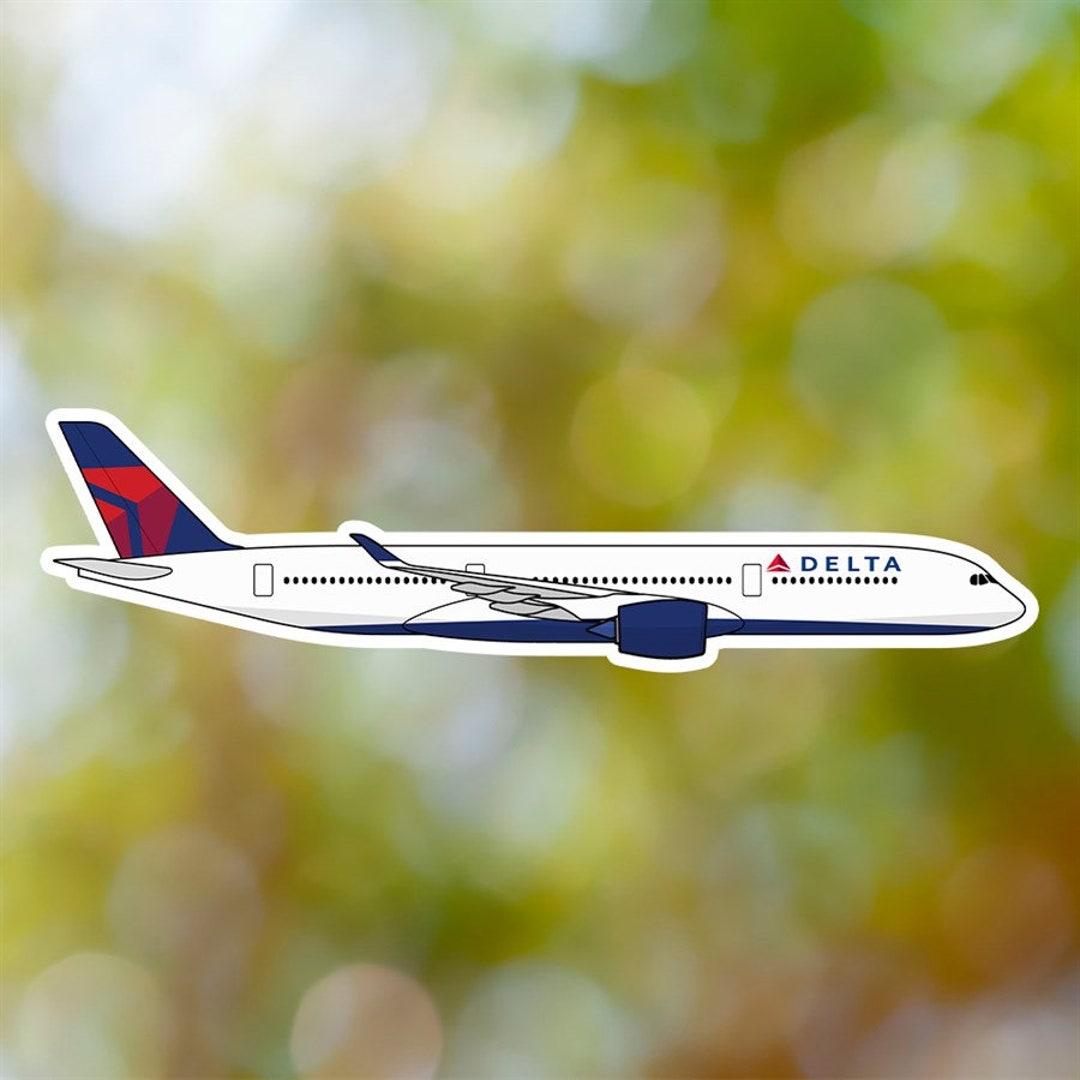 Airbus A350 Sticker, Delta Air Lines Airplane Sticker Waterproof for ...