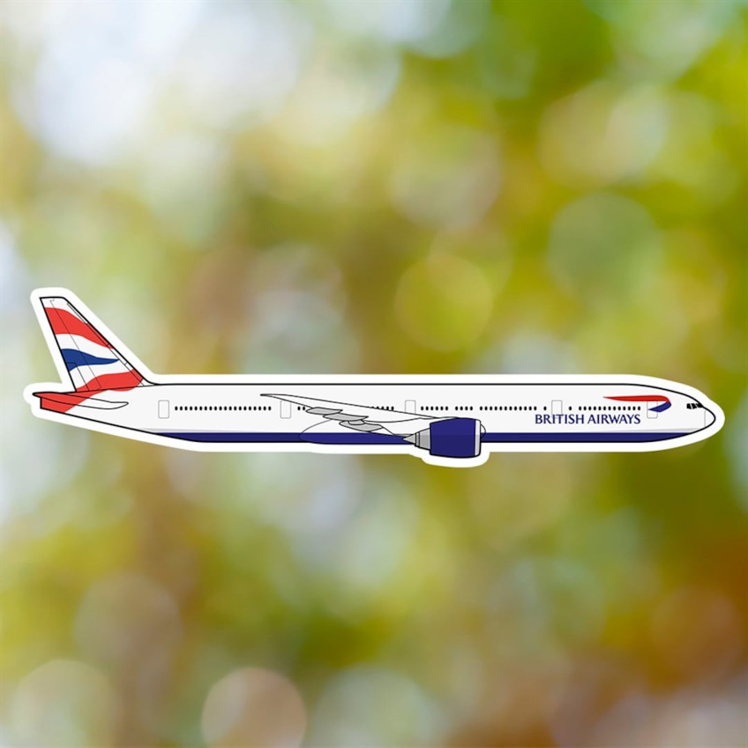 Boeing 777 Sticker, British Airways Airplane Sticker Waterproof for ...