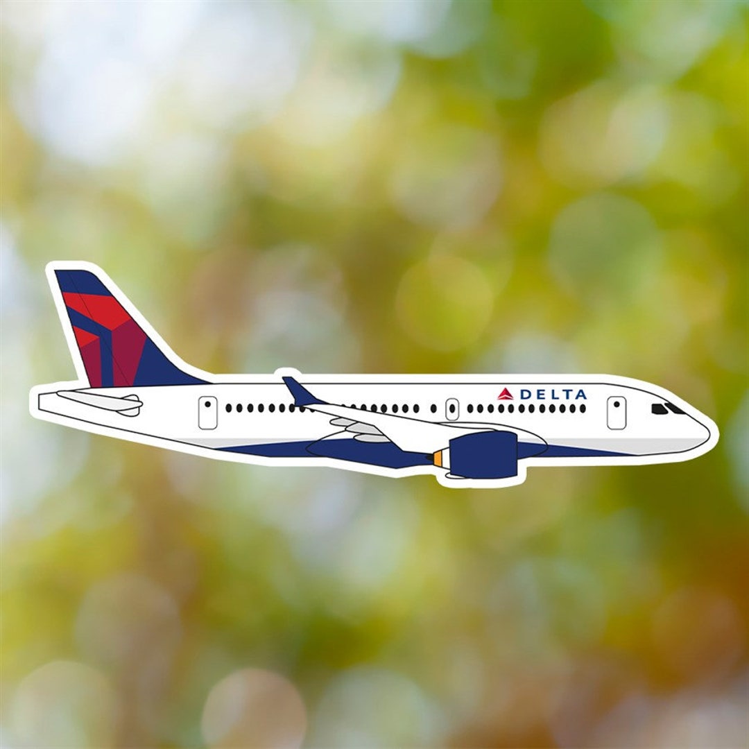 Airbus A220 Sticker, Delta Air Lines Airplane Sticker Waterproof for ...