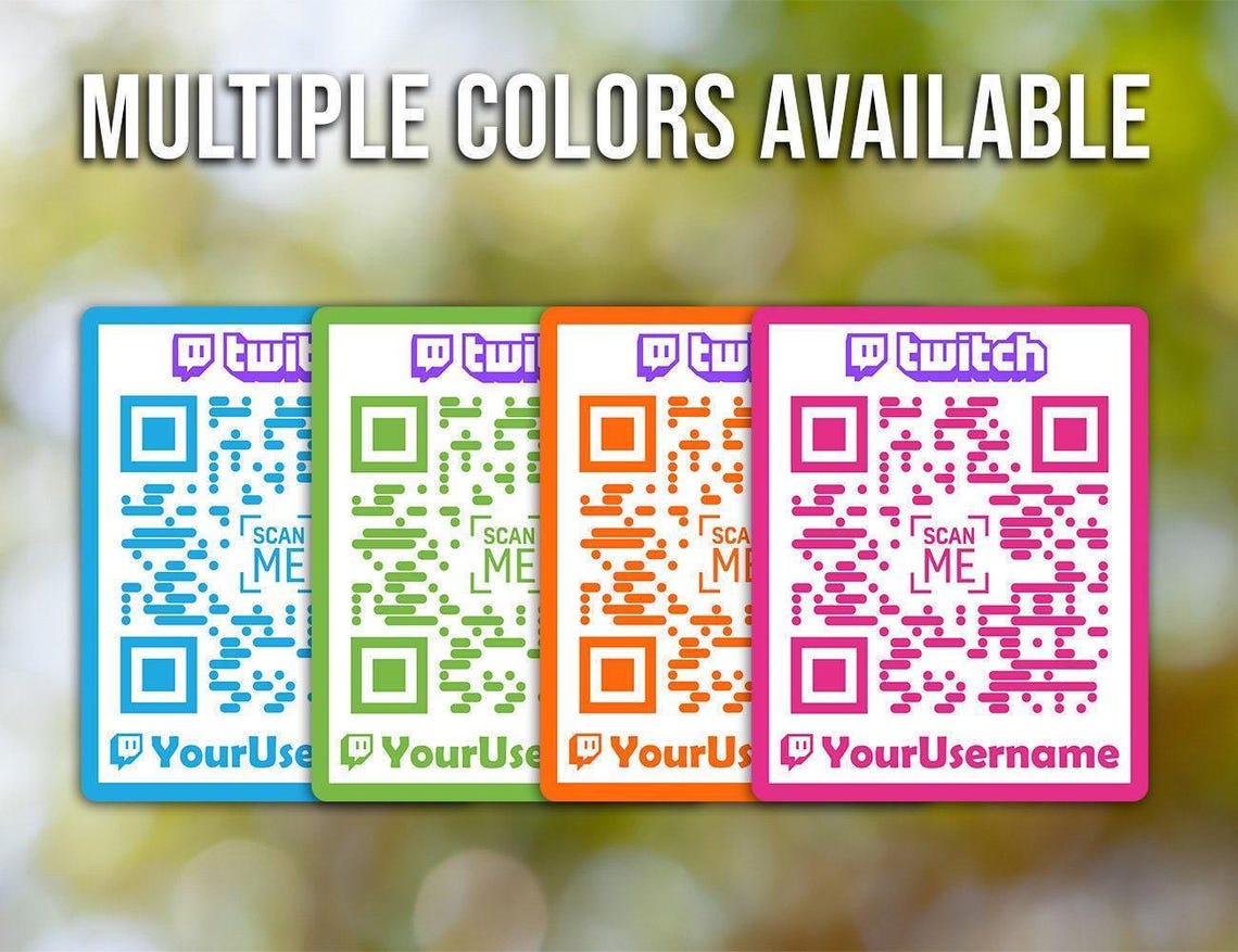 Custom Twitch Sticker QR Code | Custom QR Code | Personalised Twitch ...