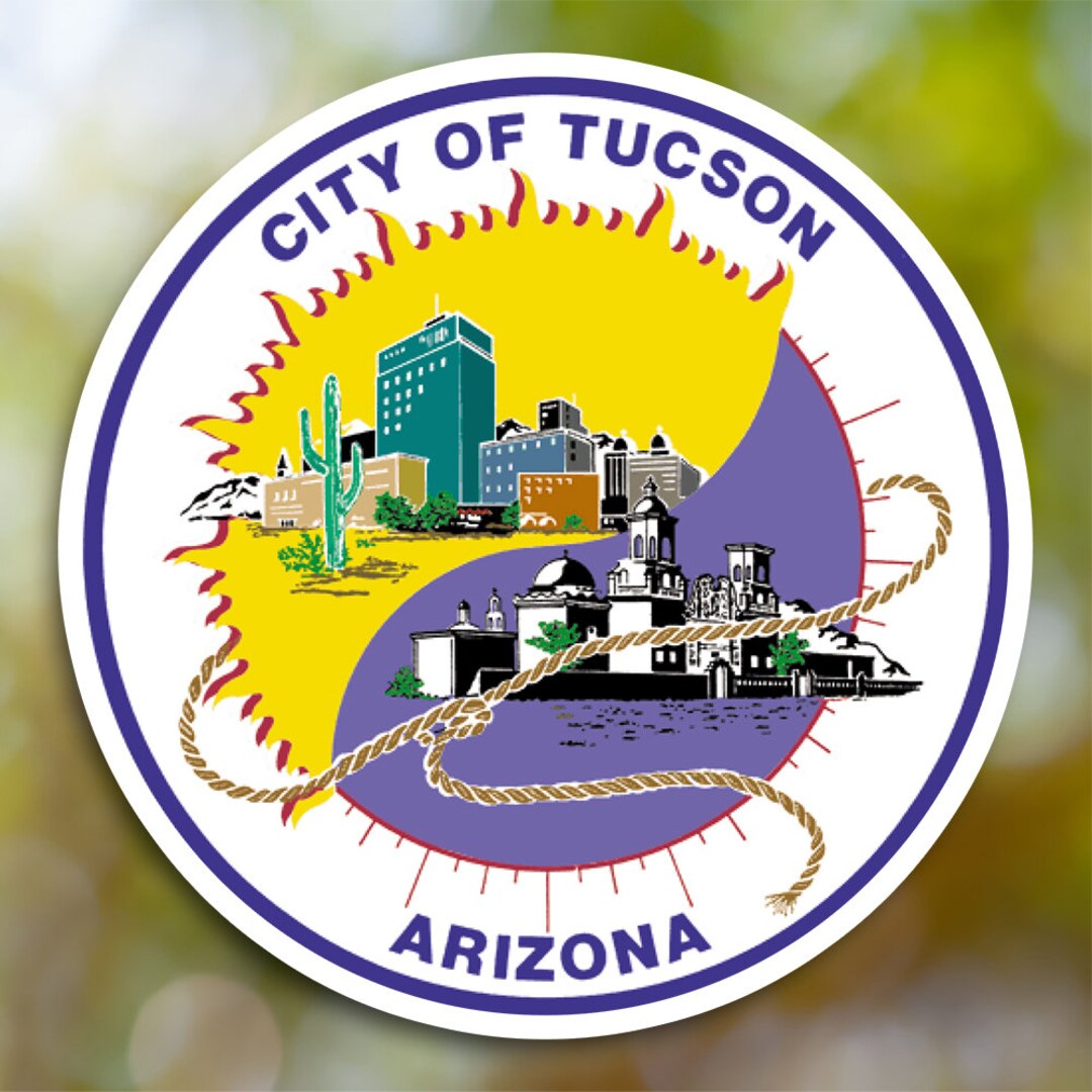 Tucson Sticker, City Sticker Vinyl Decal, for Laptop Car, Book, Water ...