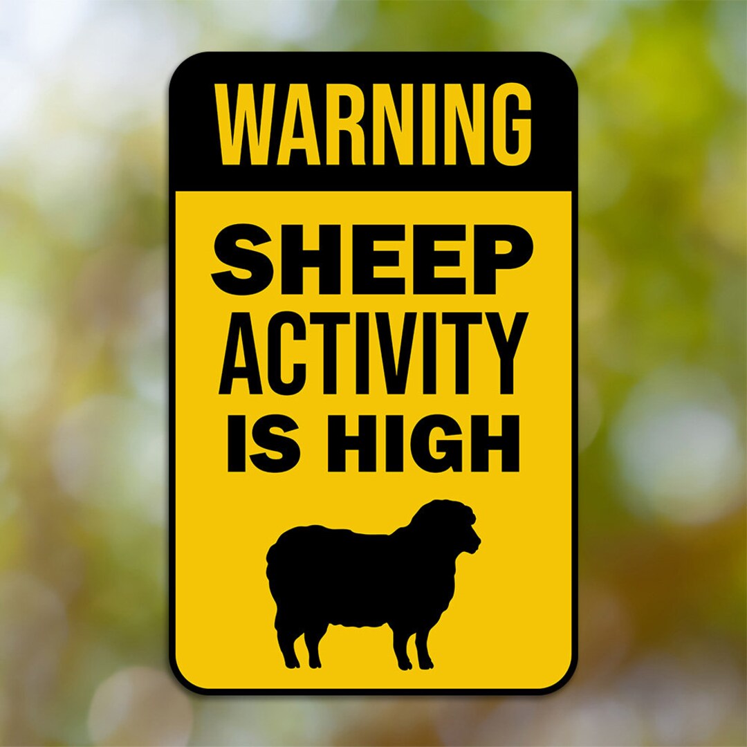 Warning Sheep Meme Sticker, Meme Vinyl, Meme Decal, for Laptop Car ...