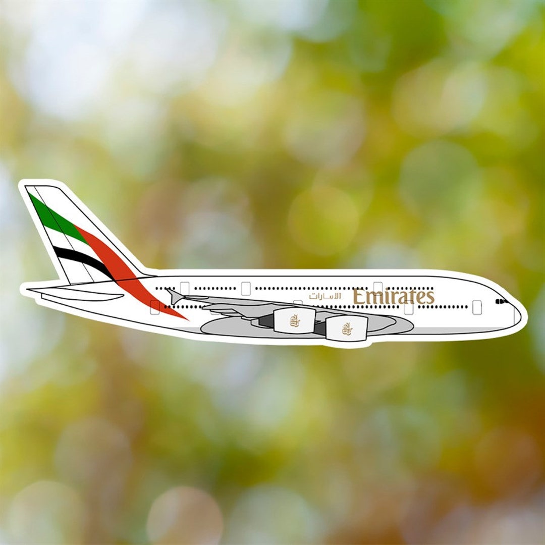 Airbus A380 Sticker, Emirates Airplane Sticker Waterproof for Suitcase ...