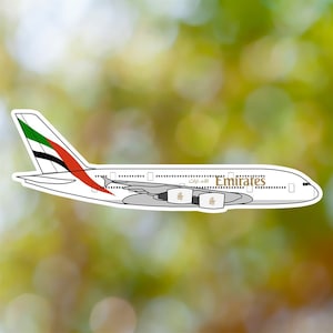 Airbus A380 Sticker, Emirates Airplane Sticker Waterproof for Suitcase ...