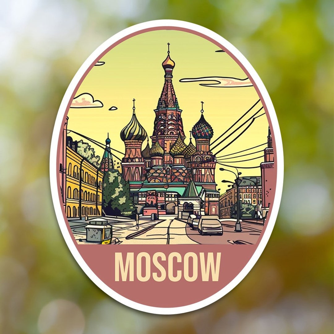 Moscow Sticker, City Sticker Vinyl Decal, for Laptop Car, Book, Water ...