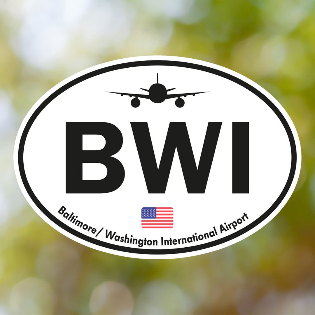 Baltimore Sticker Oval Vintage, USA Airport Luggage Sticker Waterproof ...