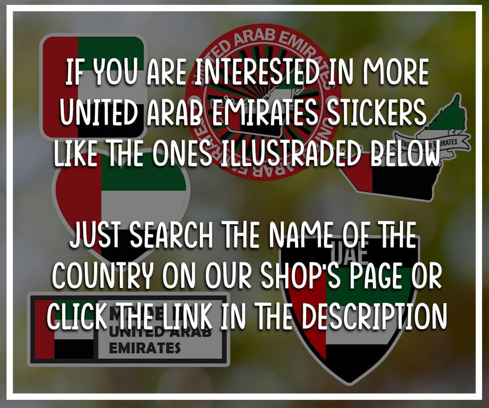 United Arab Emirates Sticker Geometric for Laptop, Car, Book, Water ...