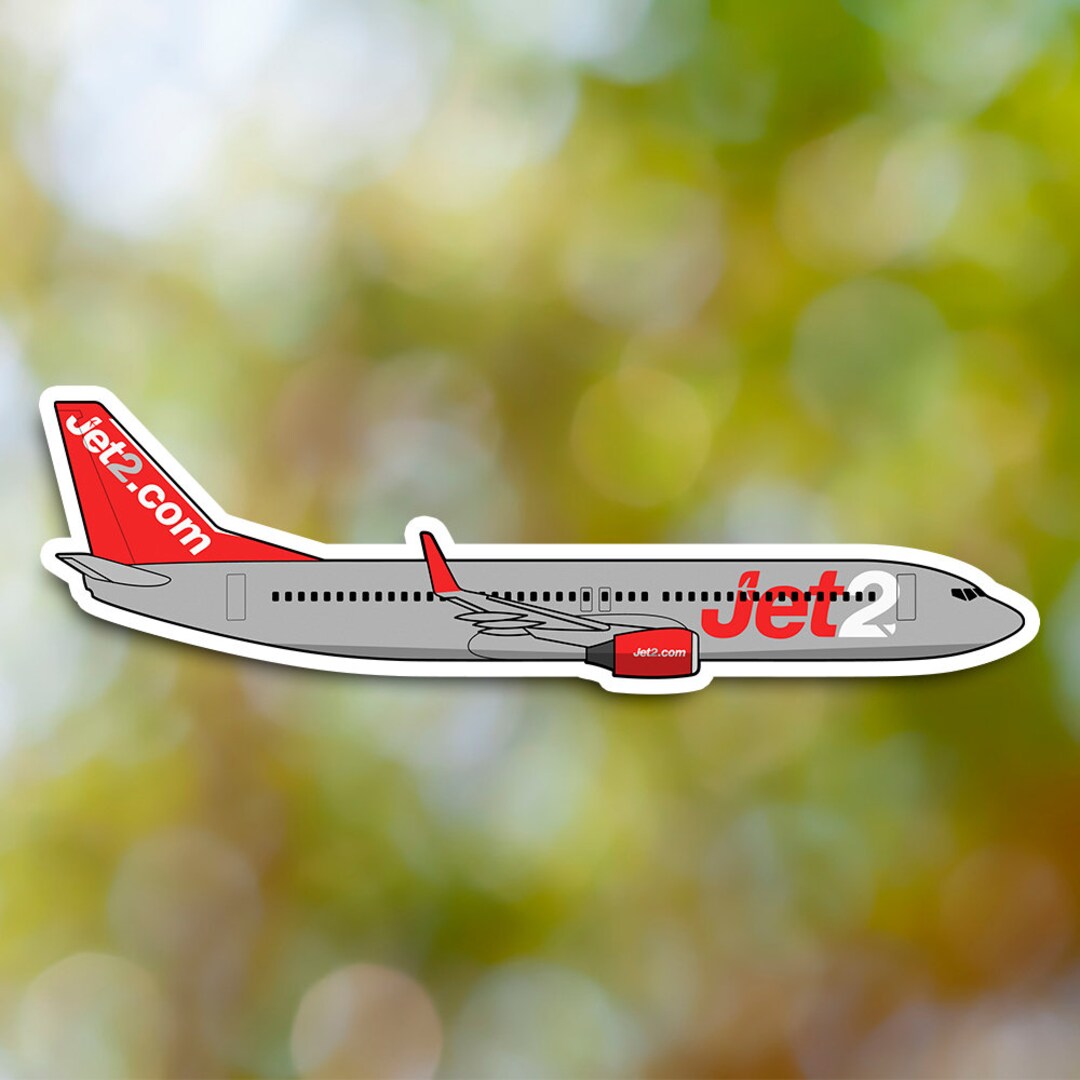 Boeing 737 Sticker, Jet2 Airplane Sticker Waterproof for Suitcase, Car ...
