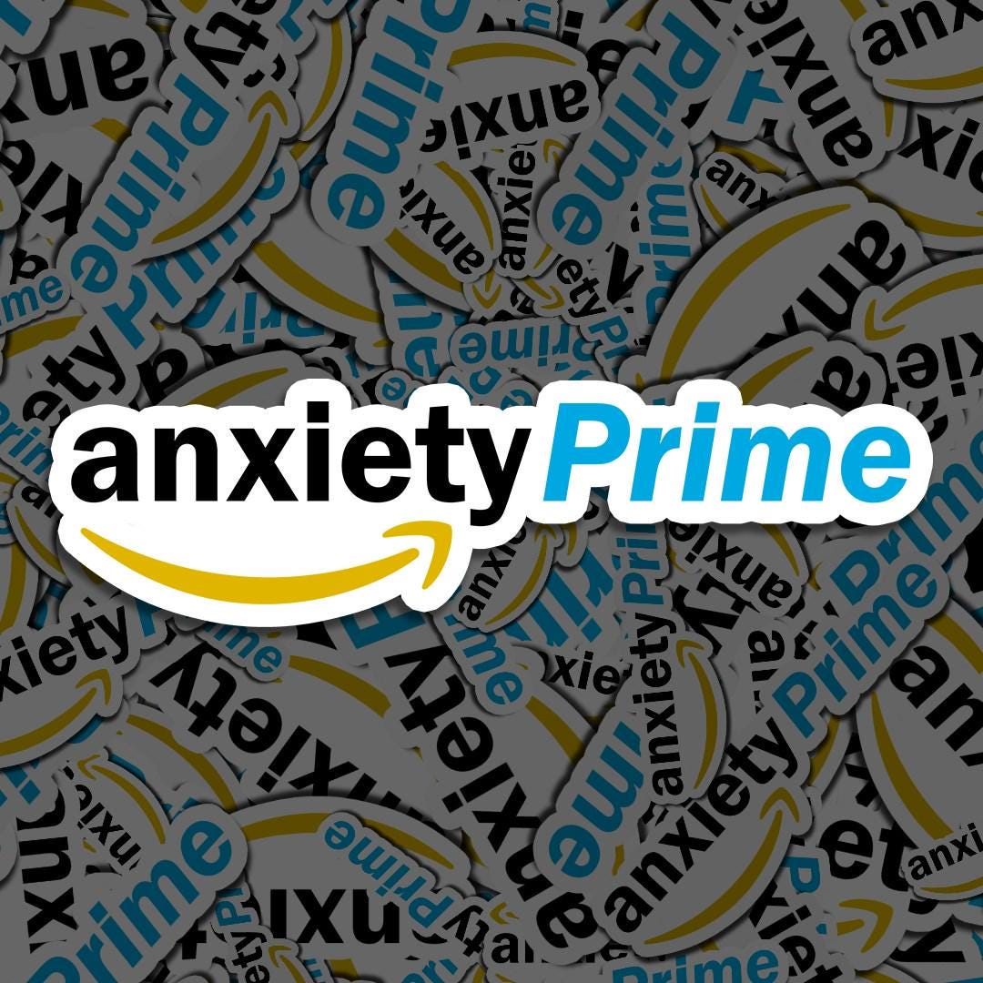Anxiety Prime Meme Sticker Waterproof, Vinyl Decal, for Laptop Car ...