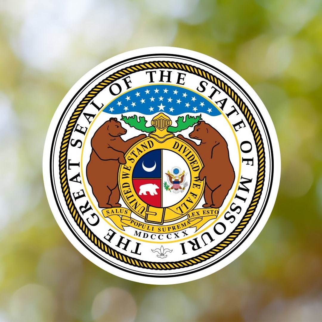 Missouri Sticker State Seal Made With Vinyl, Decal for Book, Laptop ...