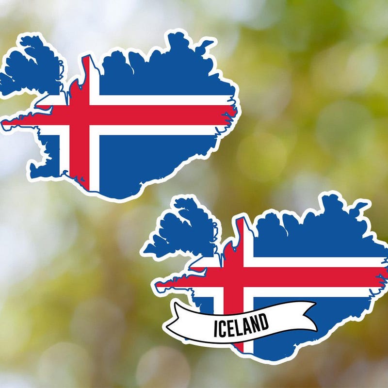 Iceland Flag Sticker - Etsy