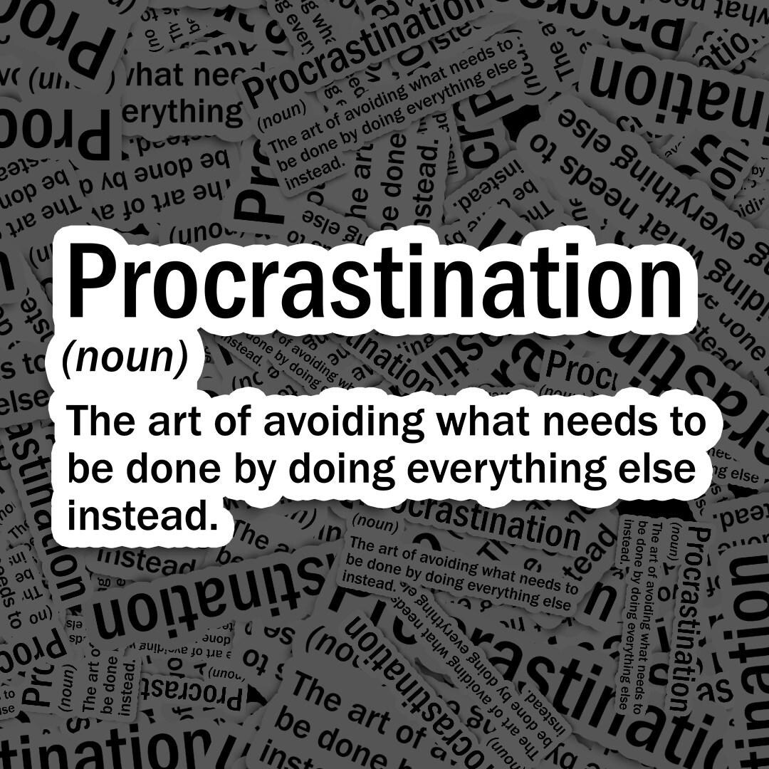 Procrastination Meme Sticker Waterproof, Quote Sticker for Laptop Car ...