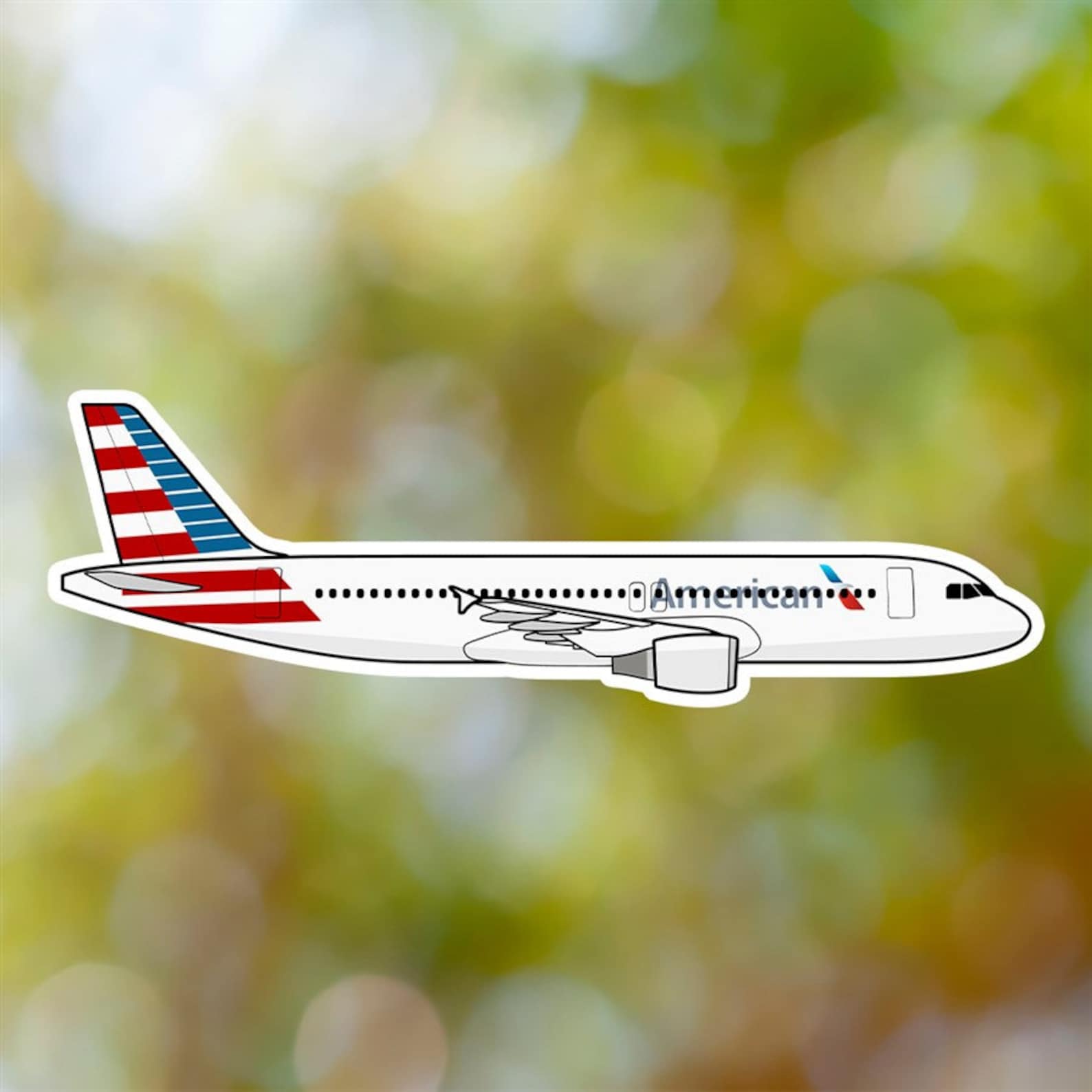 Airbus A320 Sticker, American Airlines Airplane Sticker Waterproof for ...