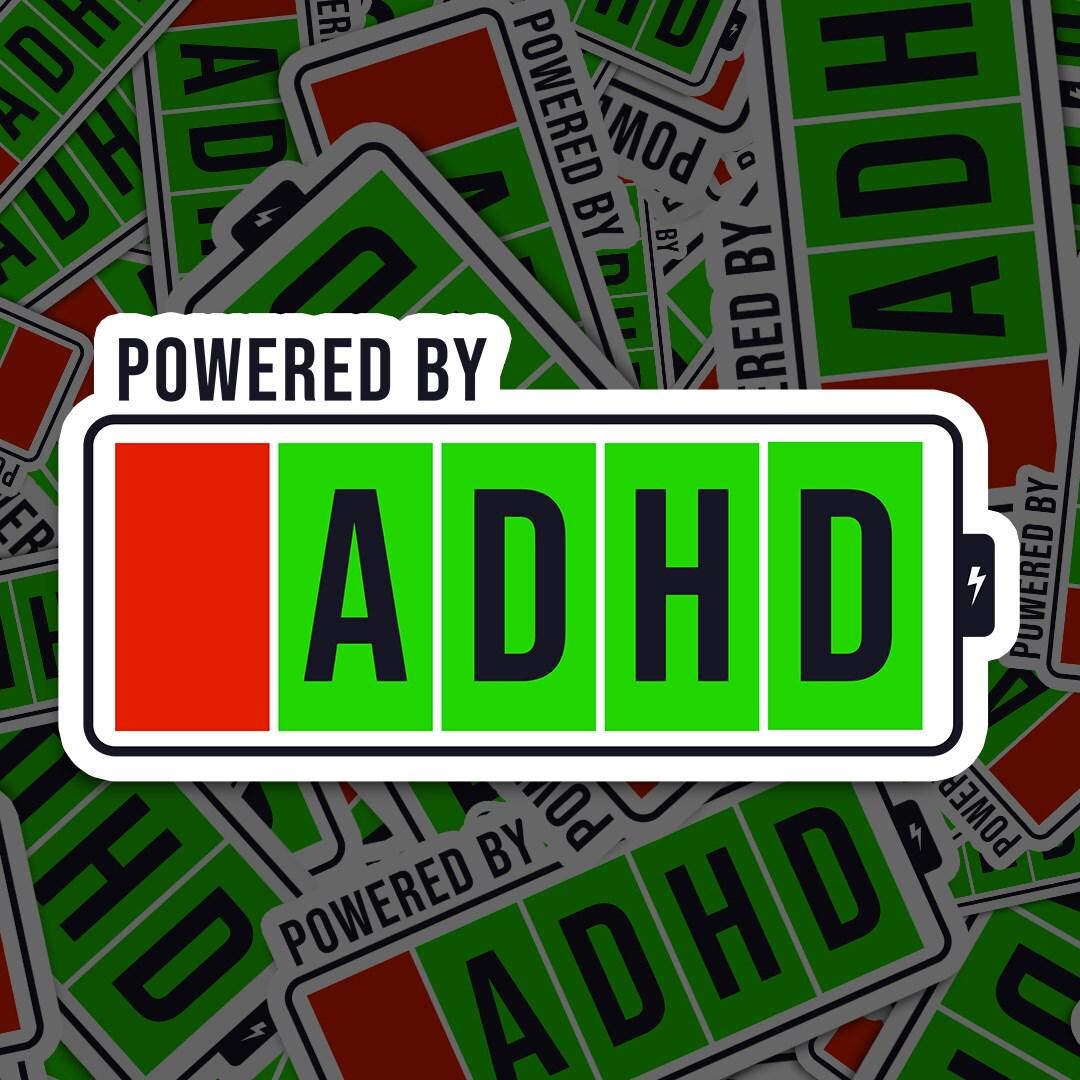 ADHD Power Meme Sticker Waterproof, Vinyl Decal, for Laptop Car, Book ...