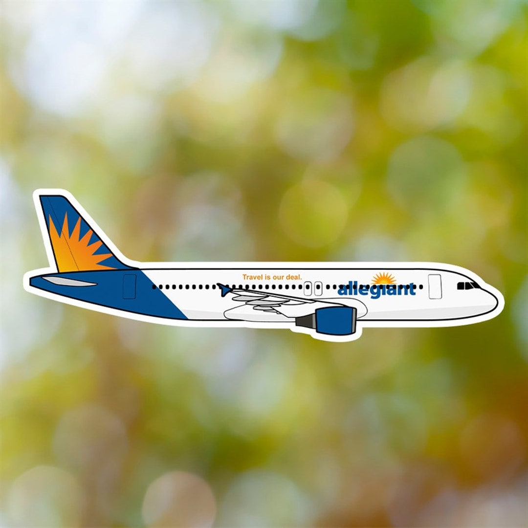 Airbus A320 Sticker, Allegiant Air Airplane Sticker Waterproof for ...