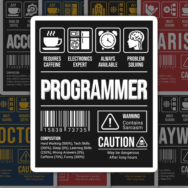 Programmer Stickers - Etsy