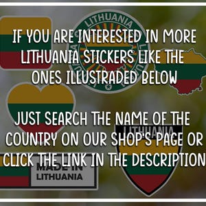 Lithuania Sticker Shield Waterproof for Laptop, Car, Book, Water Bottle ...