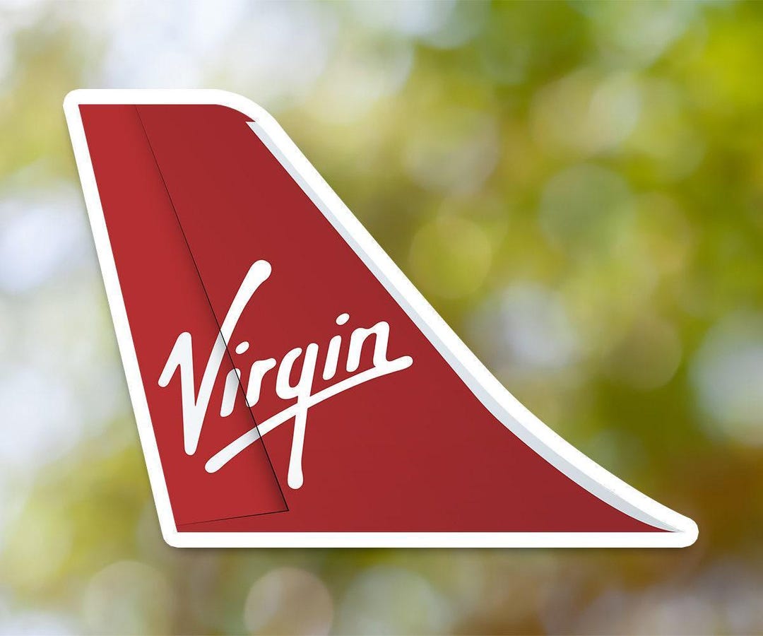 Virgin Atlantic Sticker, Tailplane Sticker Waterproof for Suitcase, Car ...