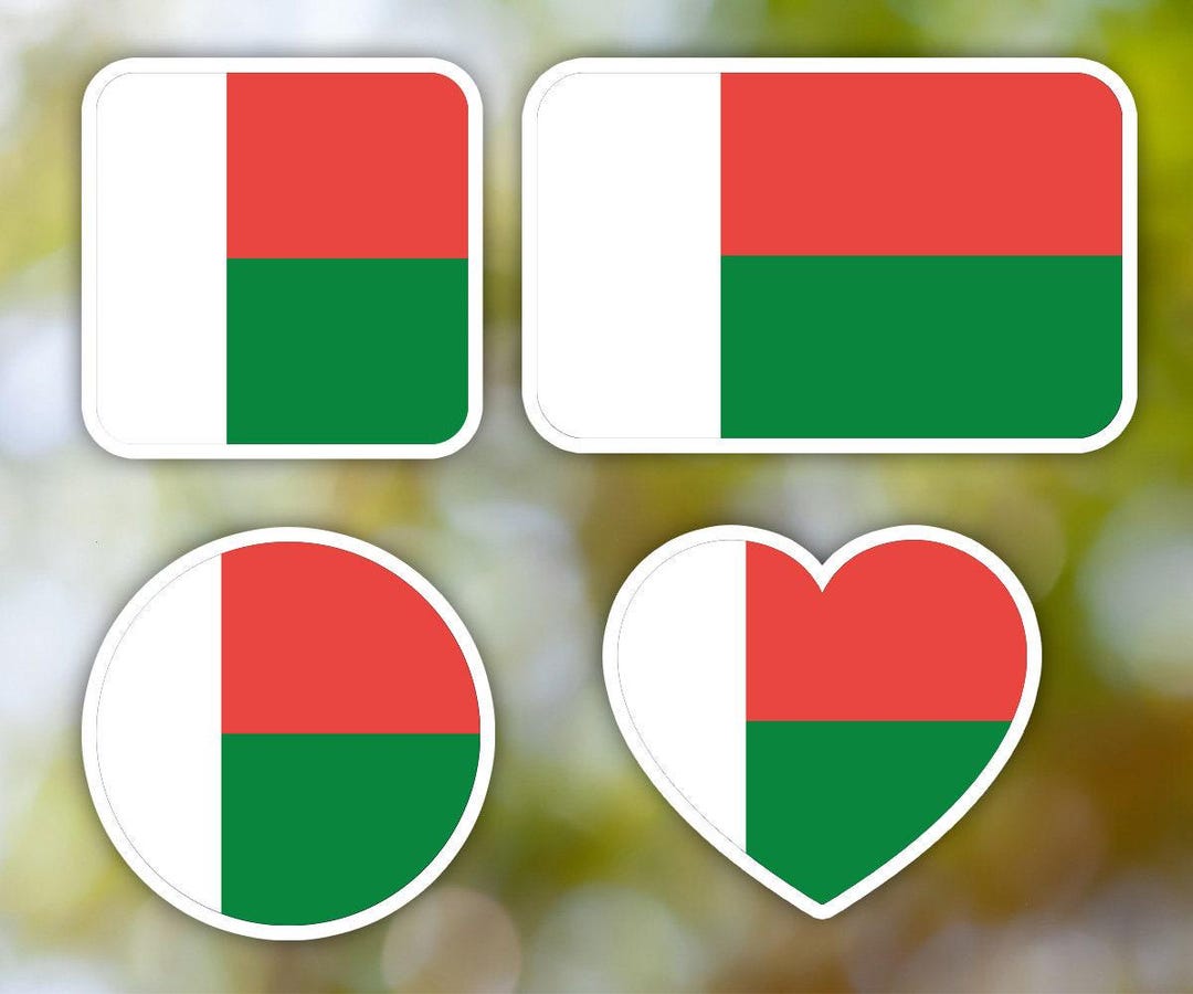 Madagascar Sticker Geometric for Laptop, Car, Book, Water Bottle ...