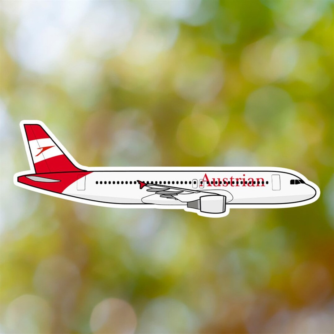 Airbus A320 Sticker, Austrian Airlines Airplane Sticker Waterproof for ...