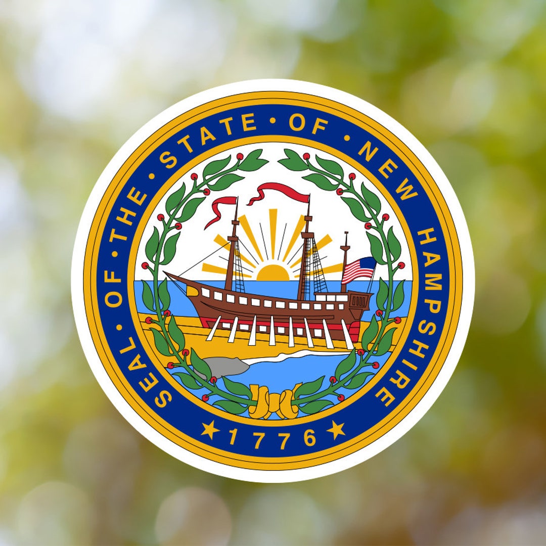 New Hampshire Sticker State Seal Made With Vinyl Decal for - Etsy