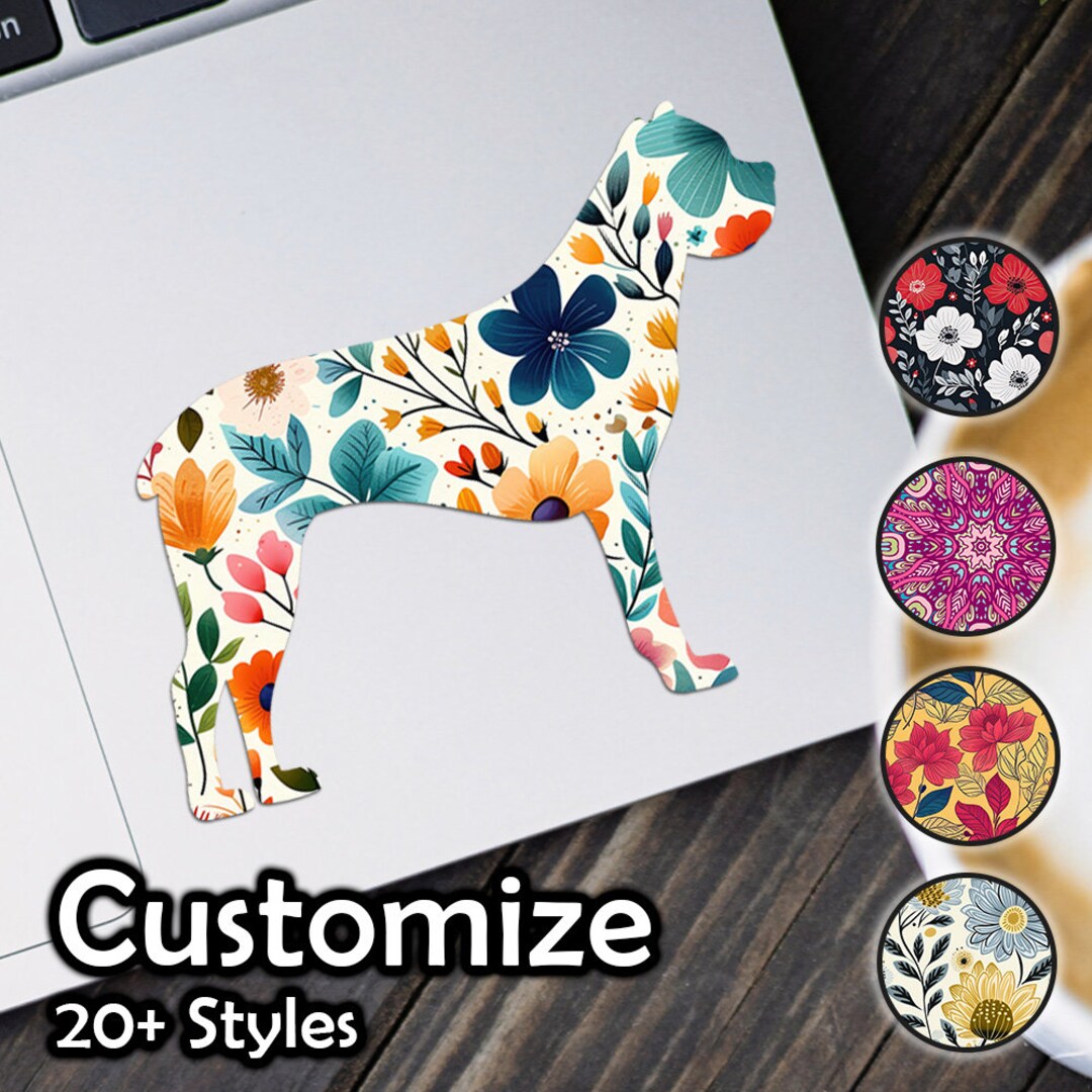 Cane Corso Sticker, Dog Sticker With Pattern Waterproof for Laptop, Car ...