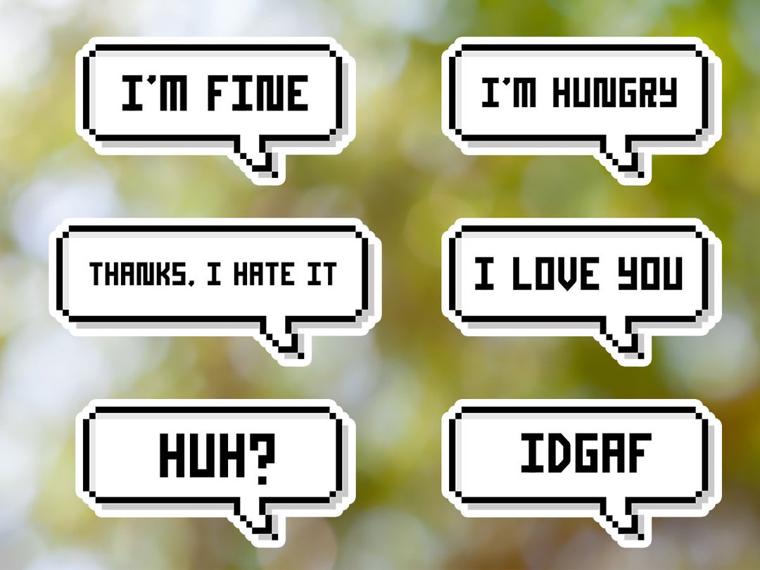 Pixel Message Sticker Version 5 Vinyl Decal for Laptop Car - Etsy