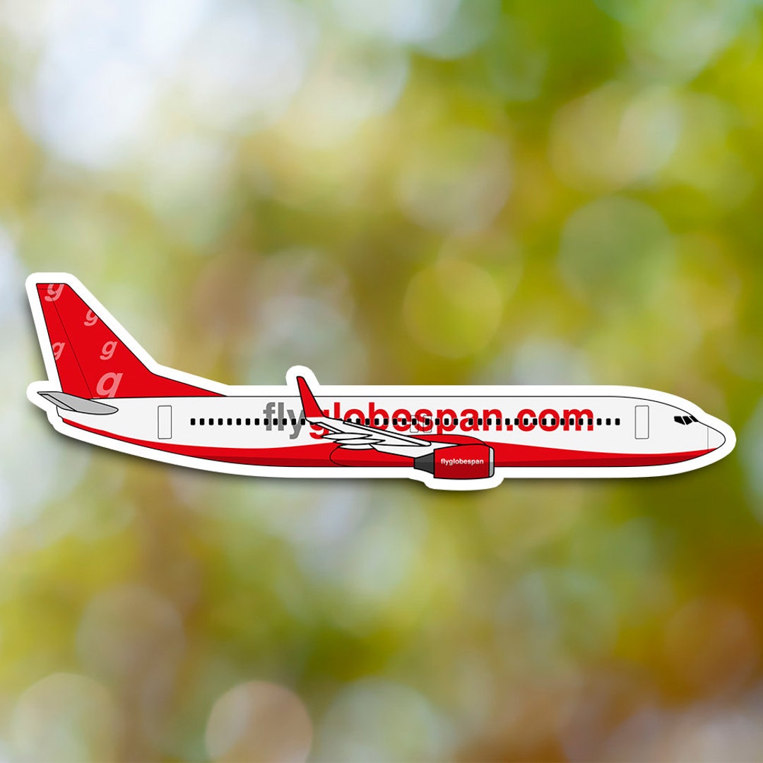 Boeing 737 Sticker, Flyglobespan Airplane Sticker Waterproof for ...