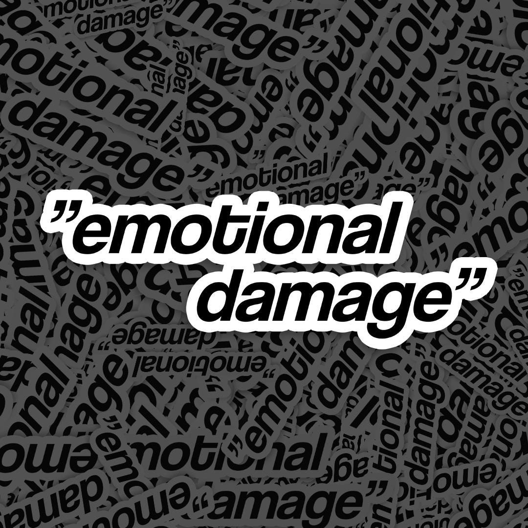 Emotional Damage Meme Sticker Waterproof, Quote Sticker for Laptop Car ...
