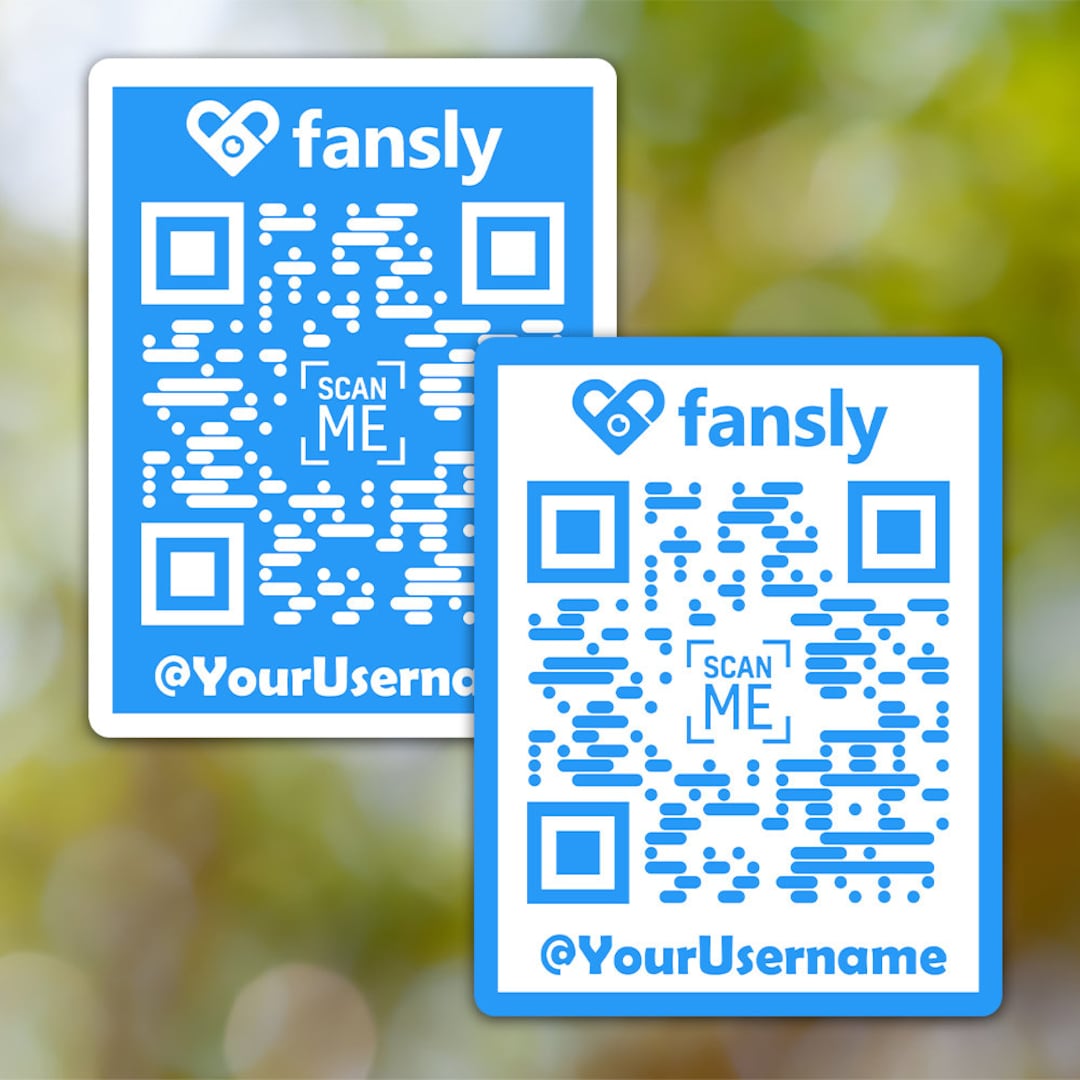 Custom Fansly Sticker QR Code Custom QR Code Personalised Fansly ...