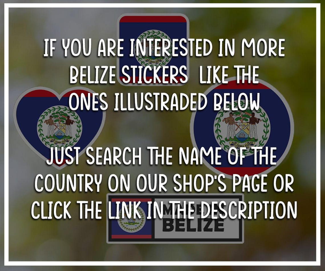 Belize Sticker Geometric for Laptop, Car, Book, Water Bottle, Helmet ...