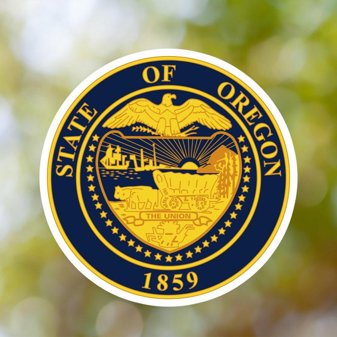 Oregon Sticker State Seal Made With Vinyl, Decal for Book, Laptop, Car ...
