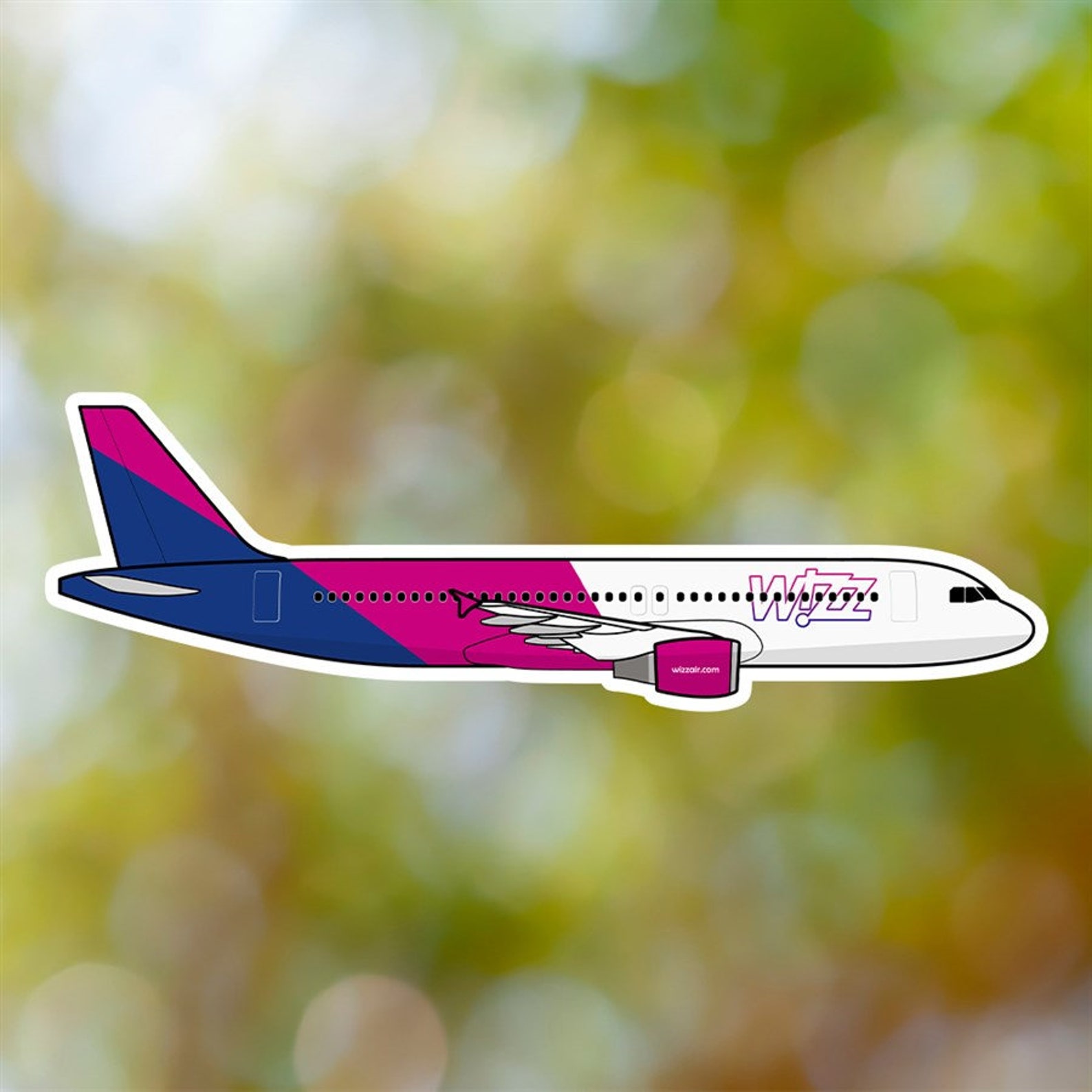 Airbus A320 Sticker, Wizz Air Airplane Sticker Waterproof for Suitcase ...