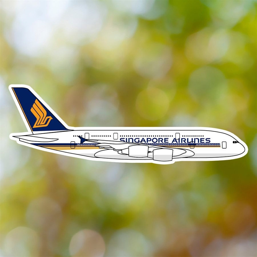 Airbus A380 Sticker, Singapore Airlines Airplane Sticker Waterproof for ...